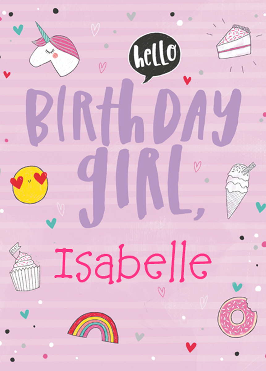 Personalised Cute Girl Birthday Card For Daughter – Hallmark