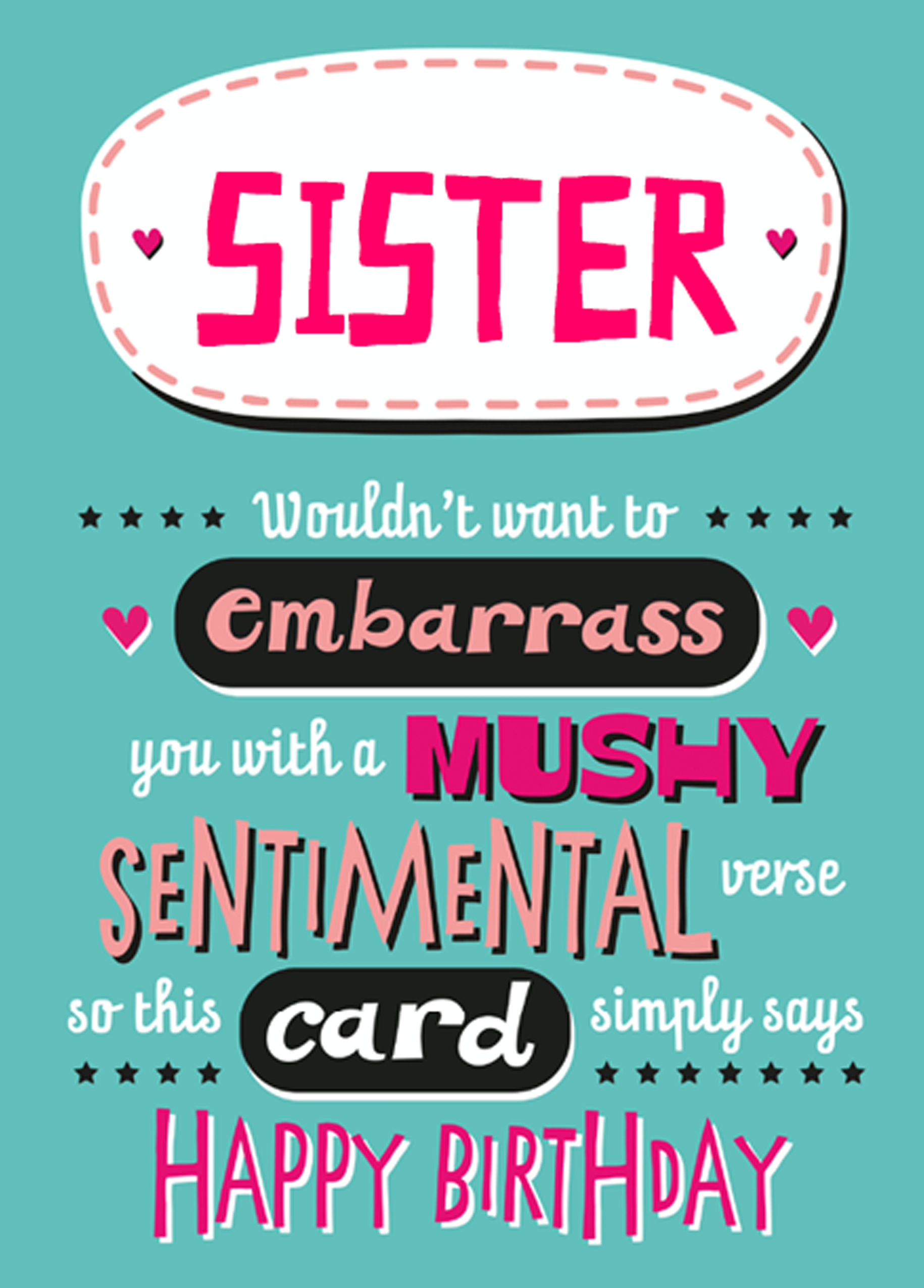 Personalised Funny Birthday Text Sister Card Hallmark personalised-funny-birthday-text-sister-card-hallmark