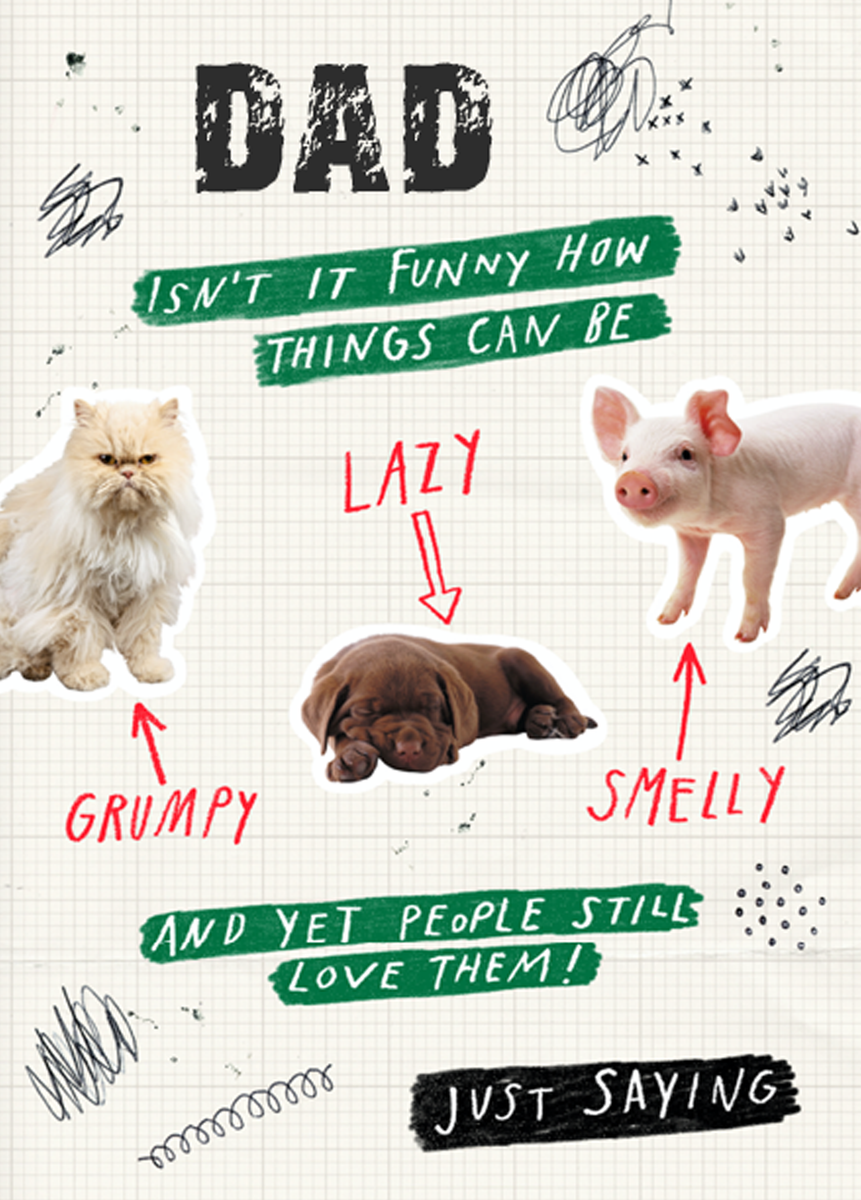 Personalised Dad Funny Farm Animal Card – Hallmark