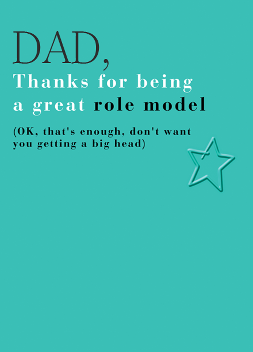 Personalised Role Model Dad Card – Hallmark