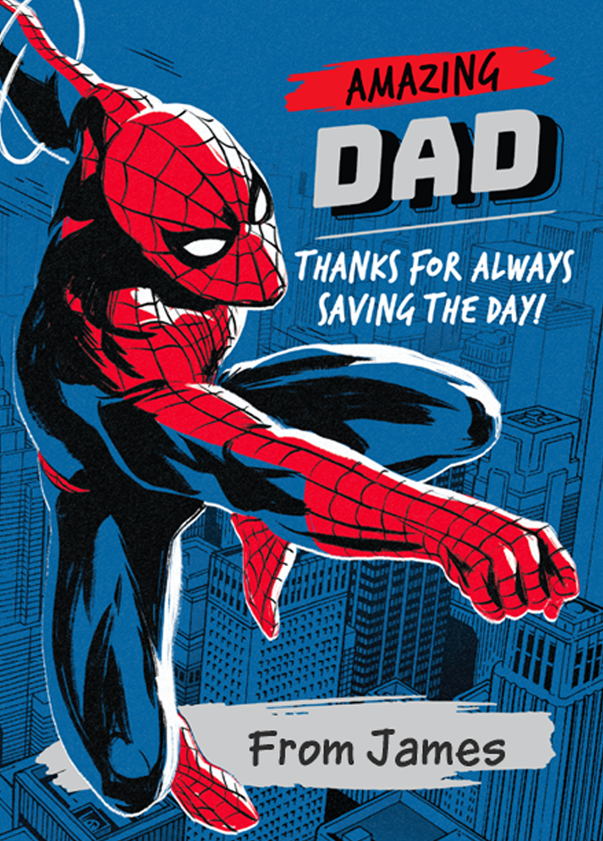 Personalised Spider-Man Dad Birthday Card – Hallmark