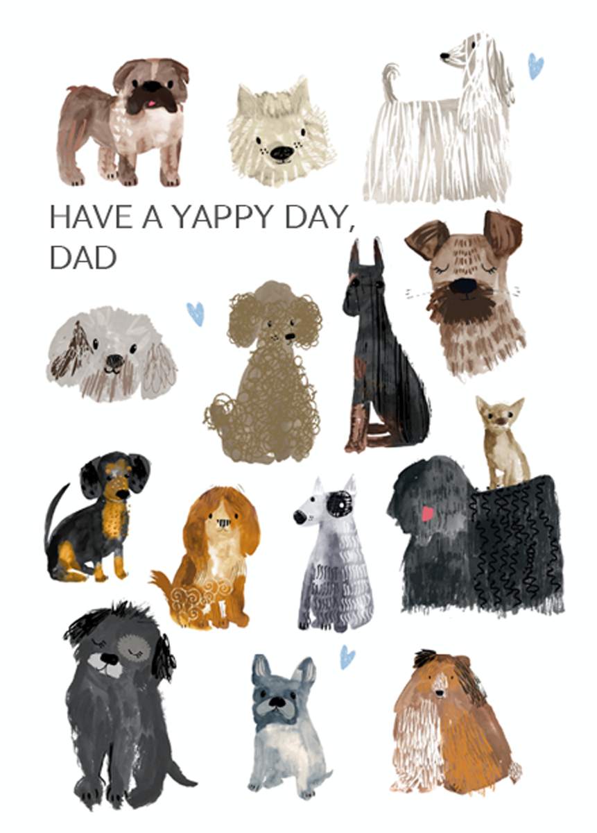 Personalised Cute Dogs Dad Birthday Card – Hallmark