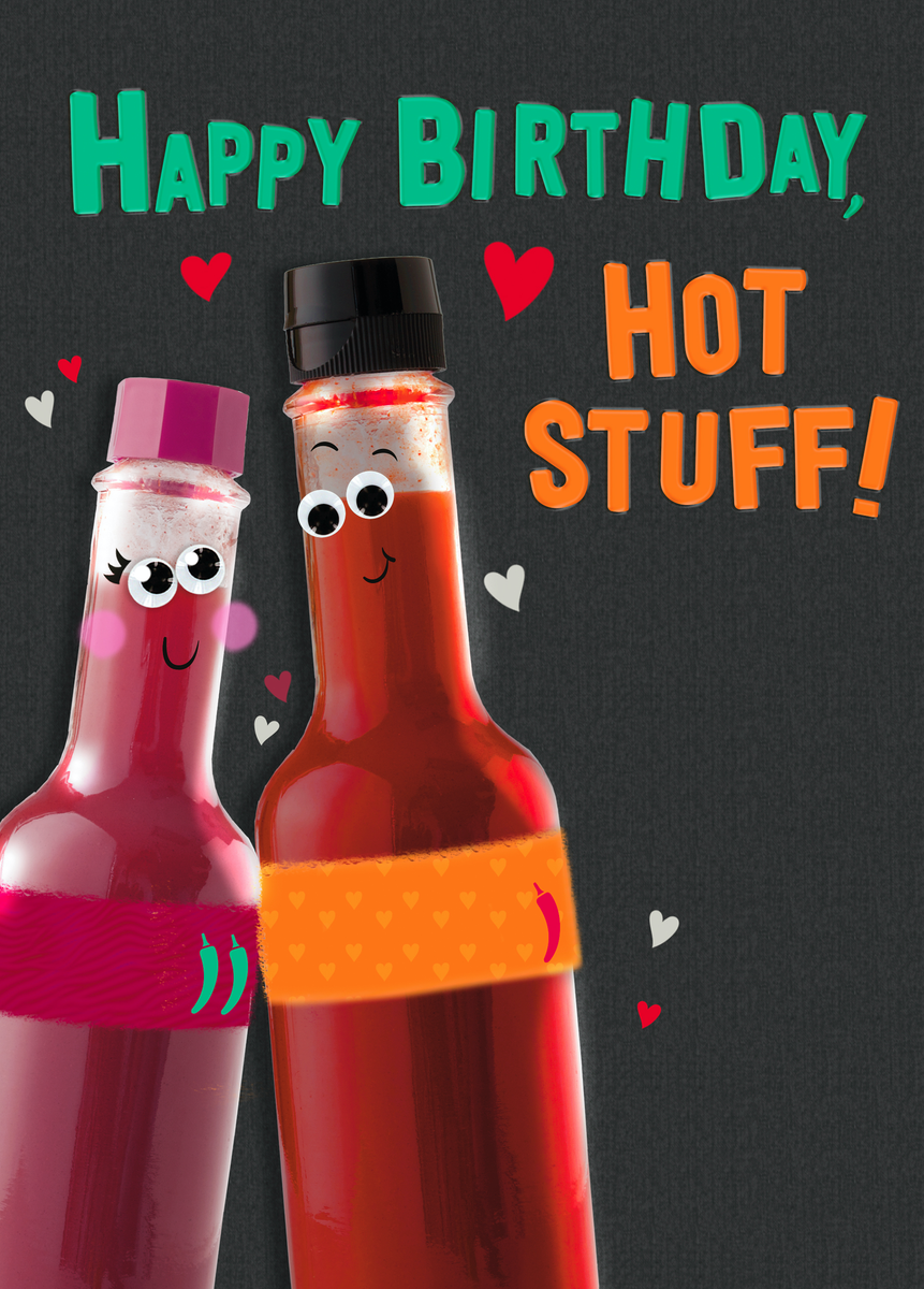 Personalised Funny Hot Stuff Husband Birthday Card – Hallmark