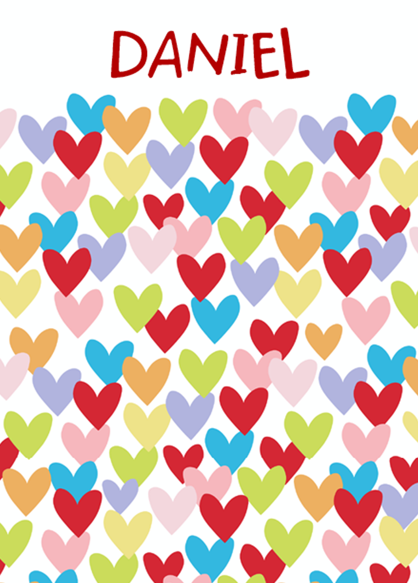 Personalised Love Heart Pattern Husband Card – Hallmark