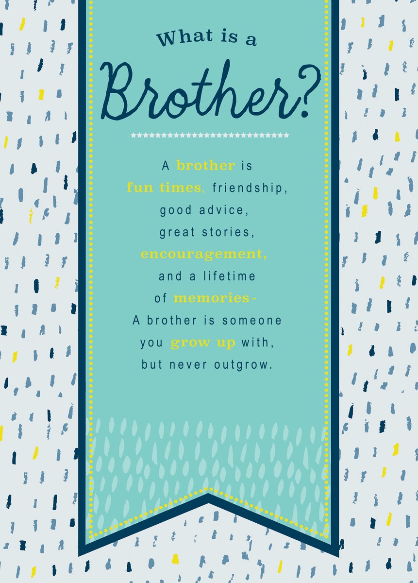 Personalised Written Verse Brother Birthday Card – Hallmark