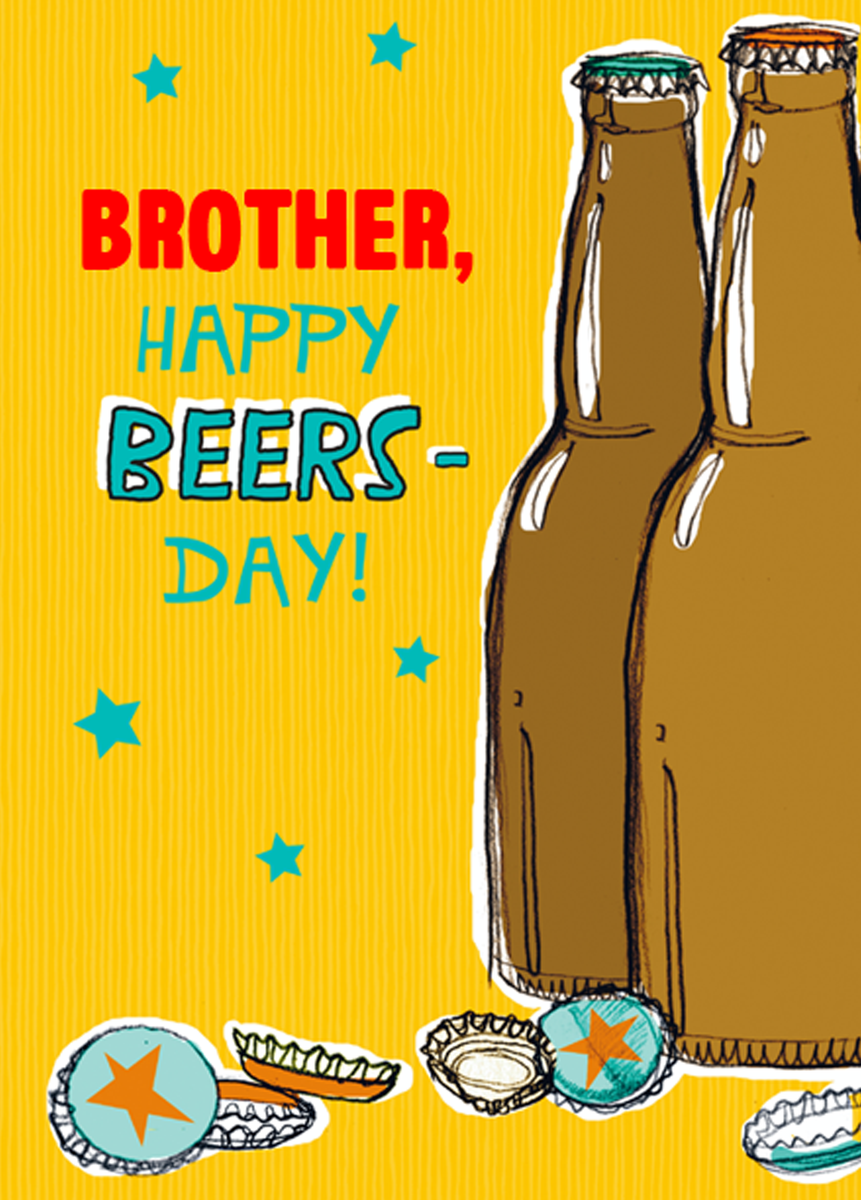 Personalised Happy Beers Day Brother Card – Hallmark