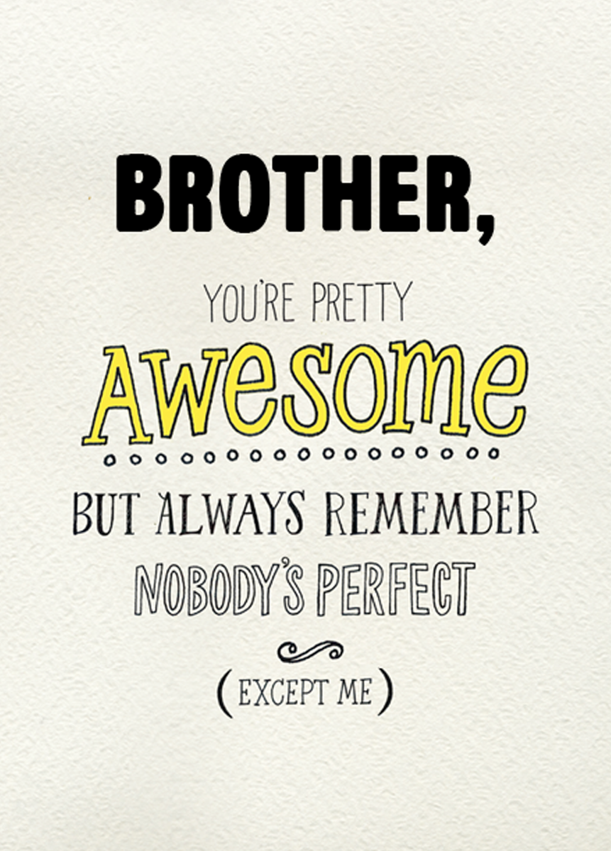 Personalised Funny Brother Card – Hallmark