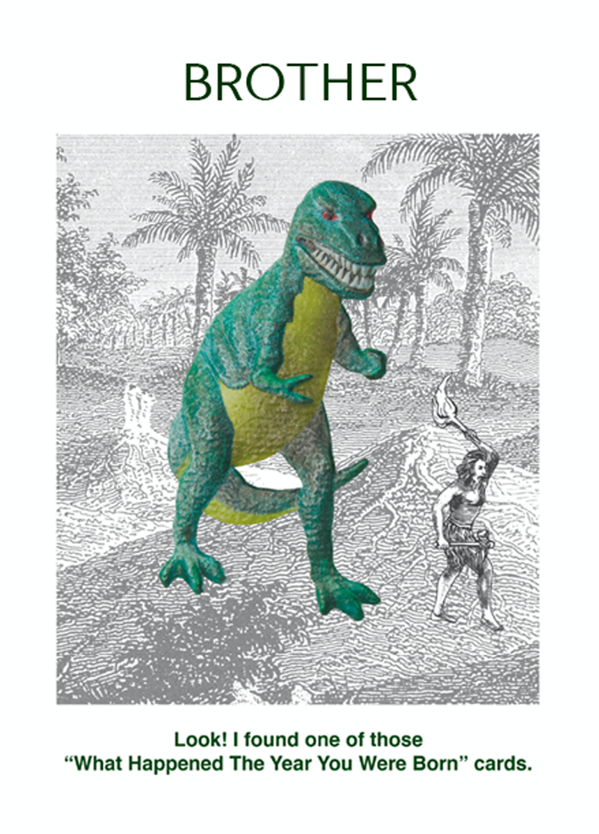 Personalised Funny Editable Dinosaur Birthday Card For Brother – Hallmark