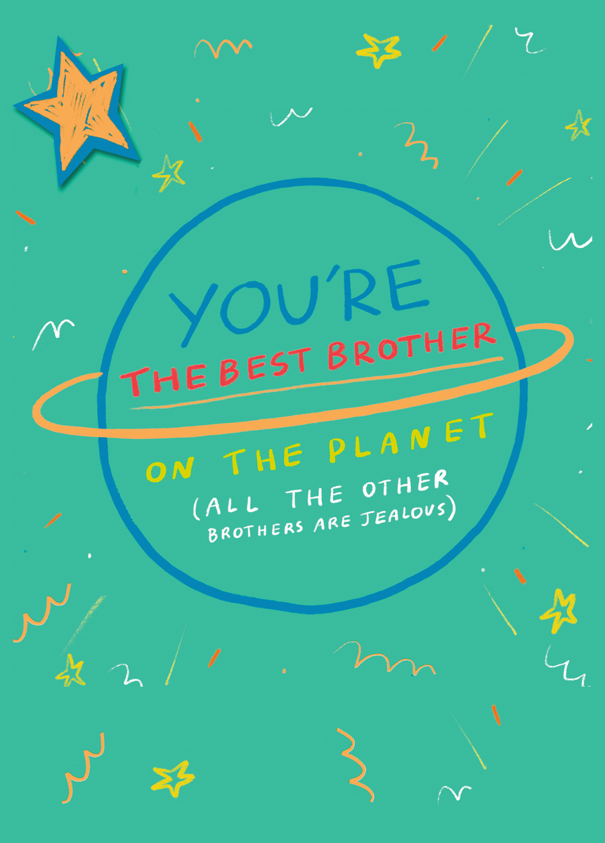 Personalised Best Brother On The Planet Card – Hallmark