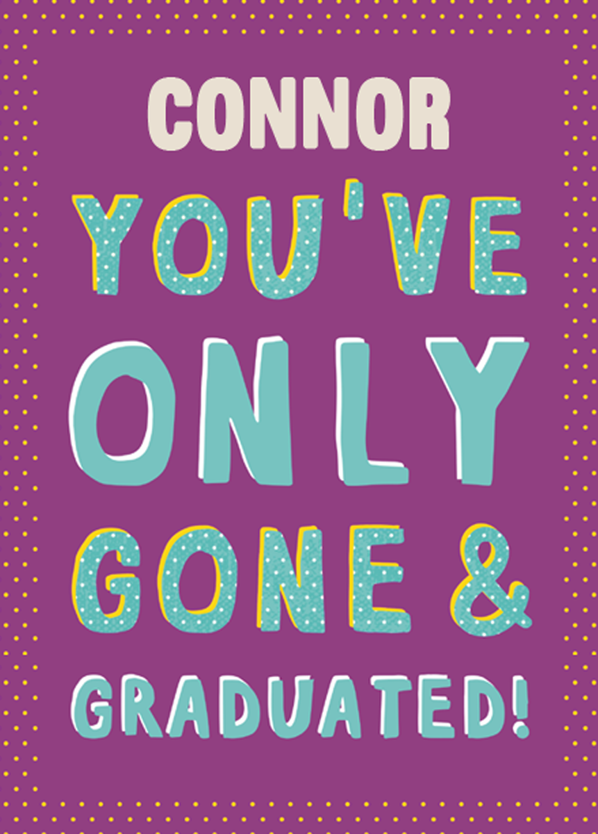 Personalised Text Graduation Card – Hallmark
