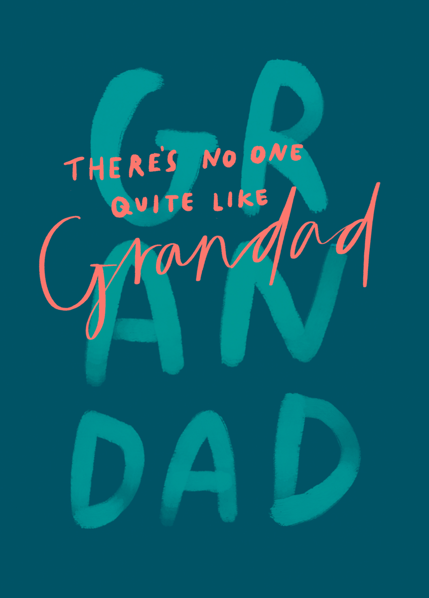 Personalised Contemporary Text Father's Day Card For Grandad – Hallmark