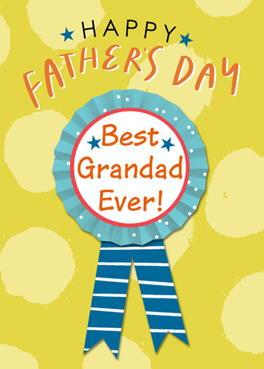 Personalised Best Grandad Ever Rosette Father's Day Card – Hallmark