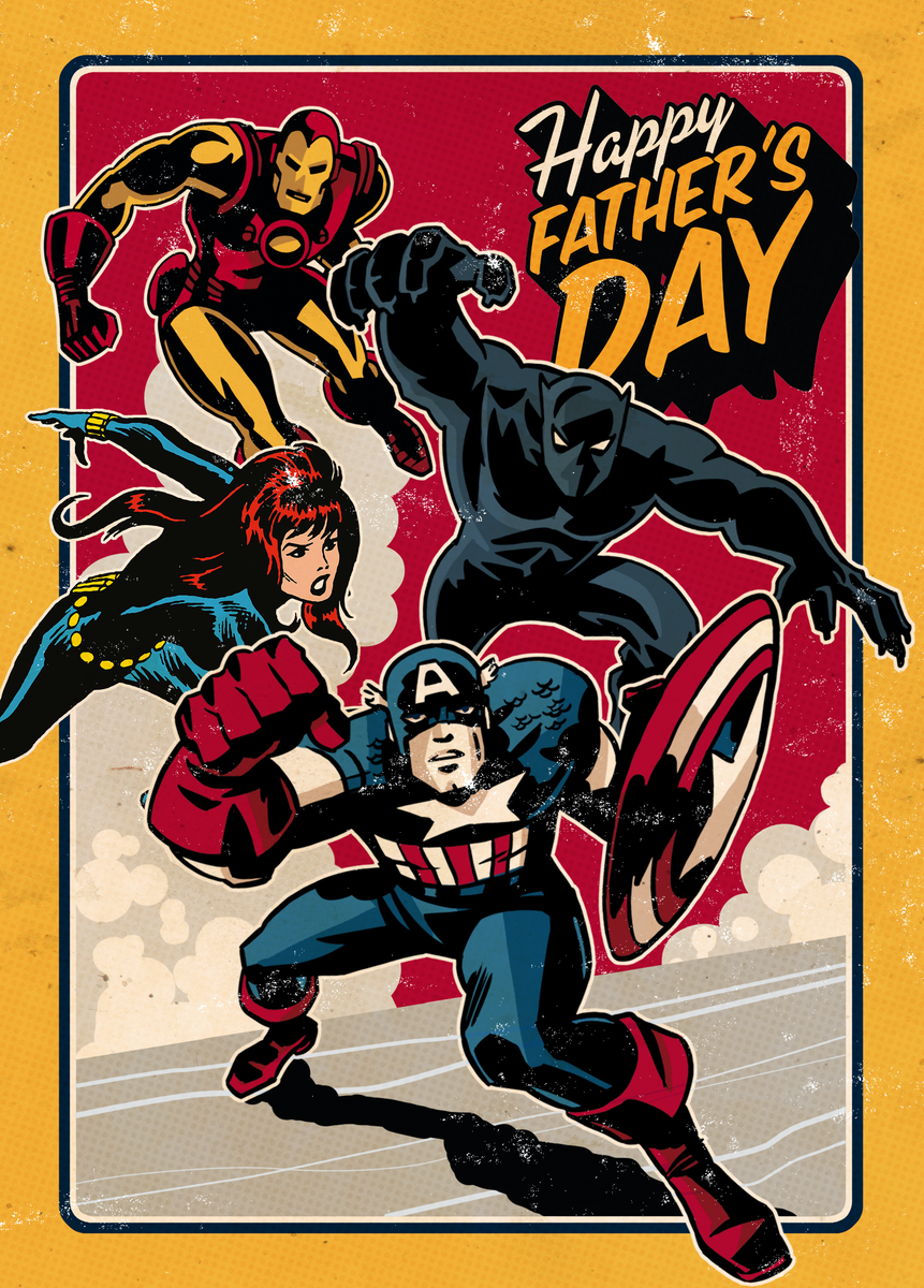 Personalised MARVEL Avengers Happy Father's Day Card – Hallmark