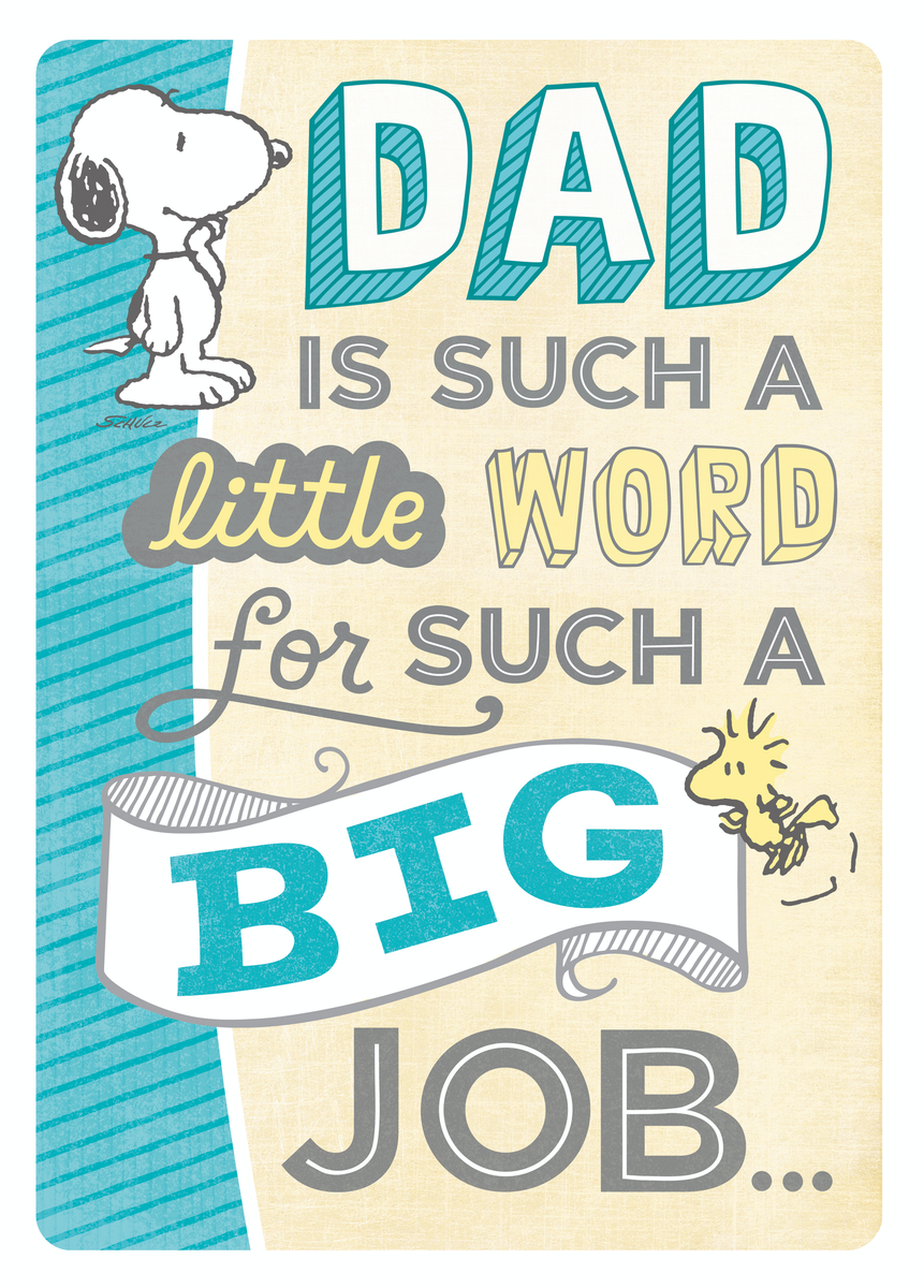 Personalised PEANUTS SNOOPY Father's Day Card for Dad | Hallmark UK