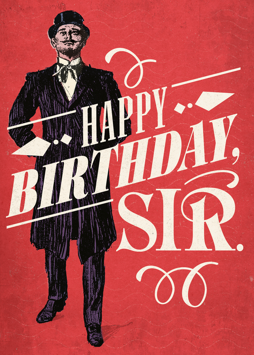 Personalised Funny Retro Happy Birthday Sir Card – Hallmark