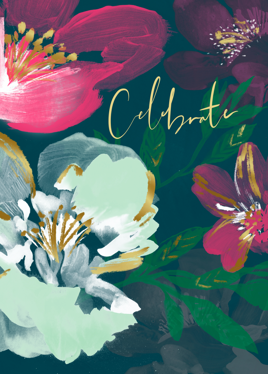 Personalised Celebrate Floral Birthday Card – Hallmark