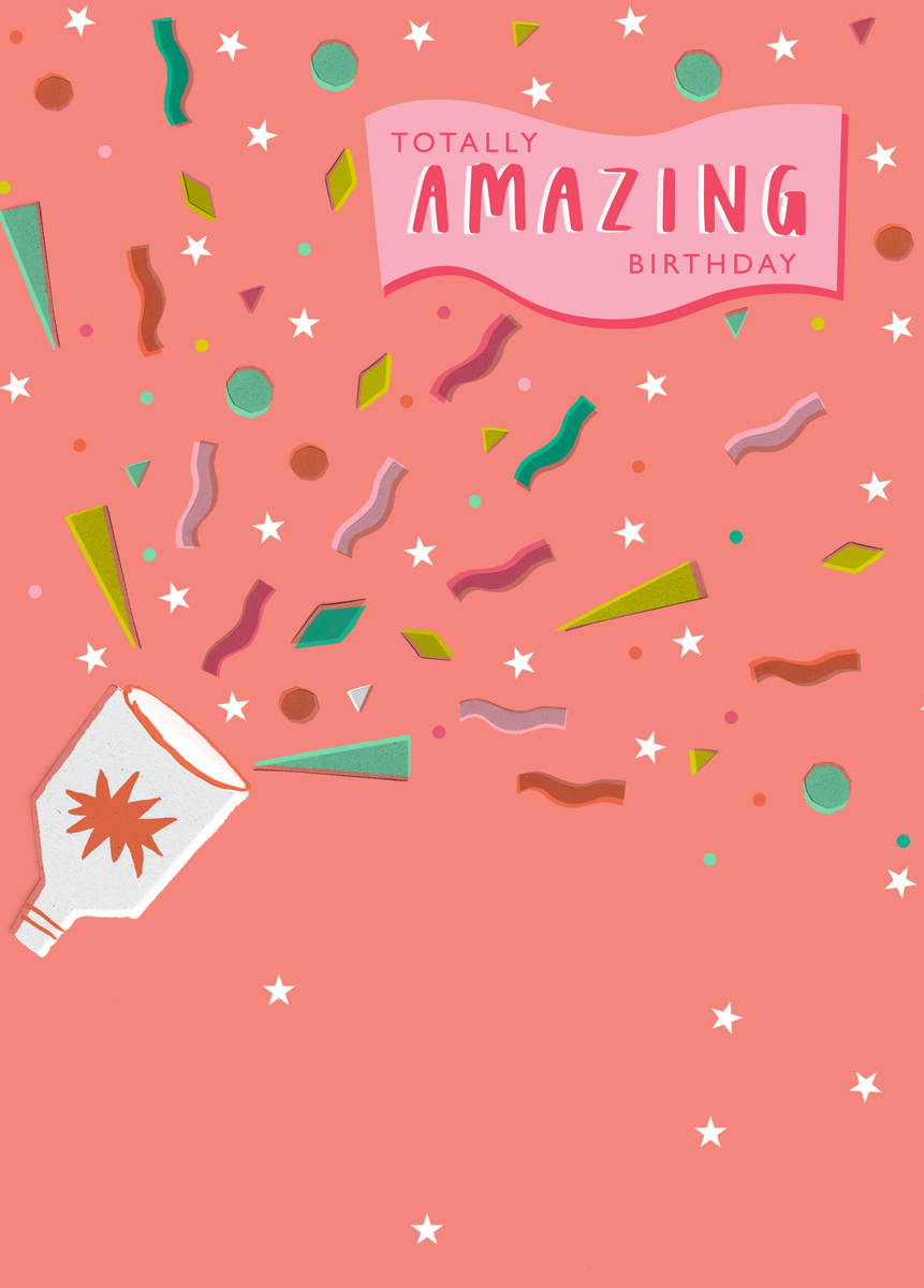 Personalised Party Popper Awesome Birthday Card – Hallmark