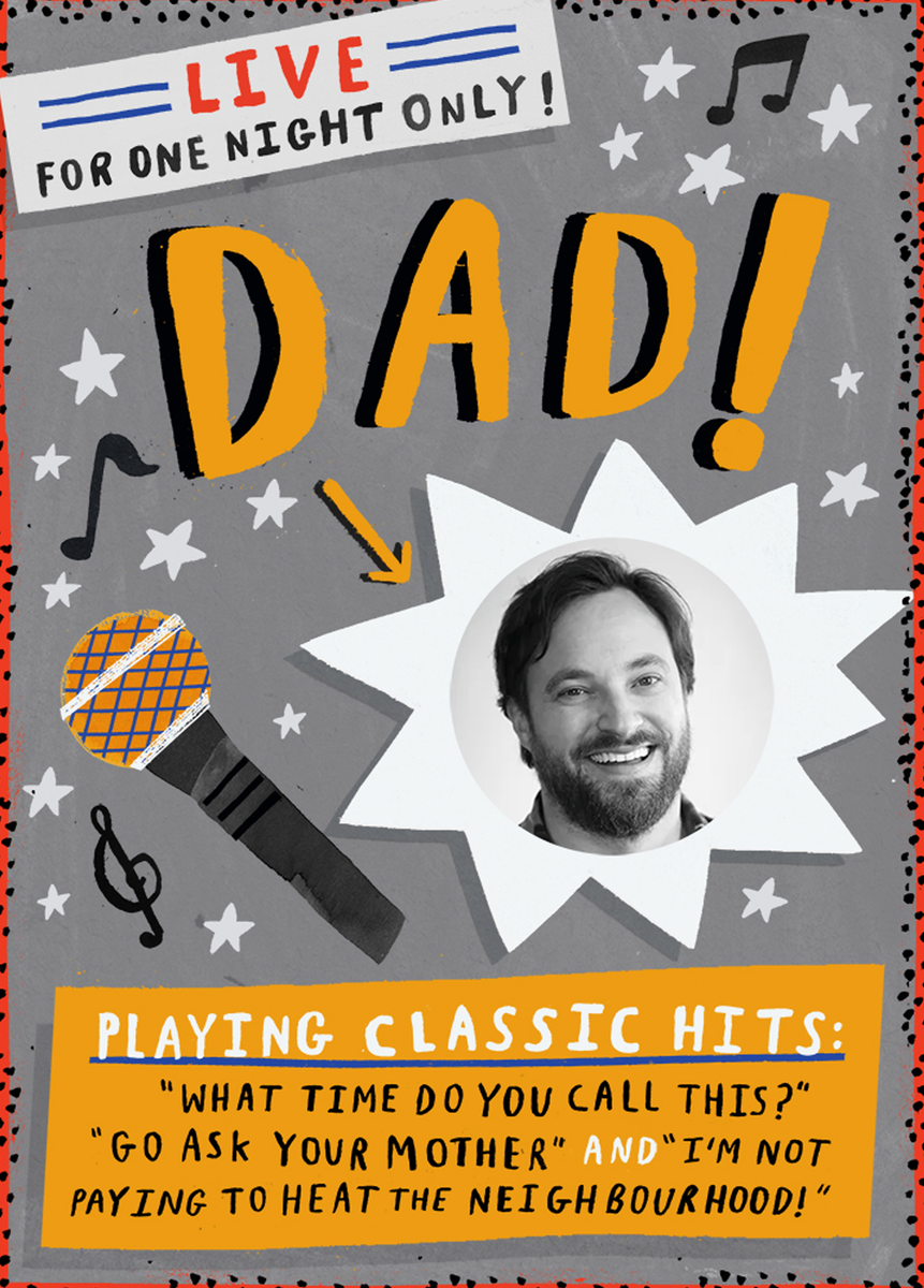 Personalised Classic Hits Live Dad Father's Day Photo Card – Hallmark