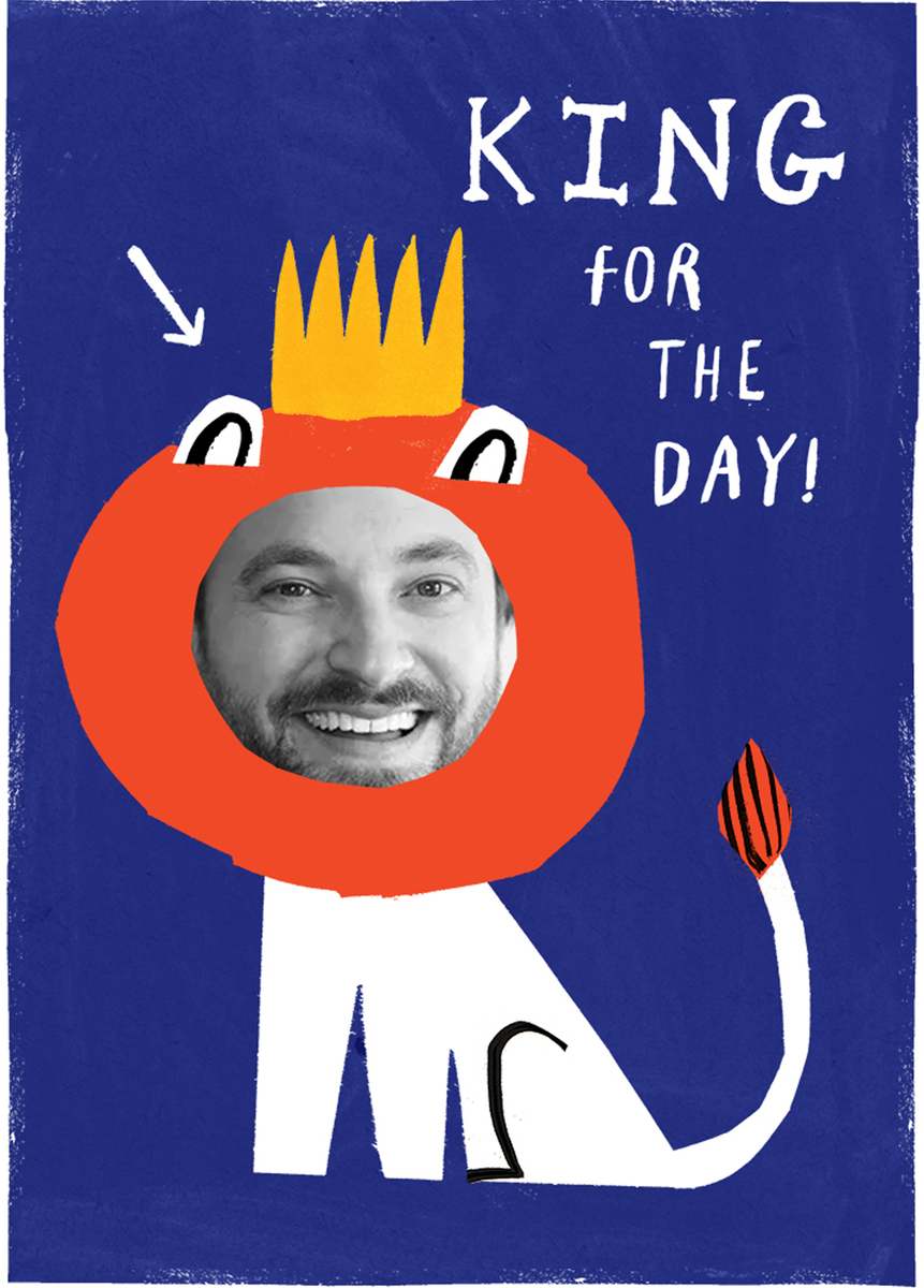 Personalised Editable King For The Day Photo Upload Father's Day Card ...