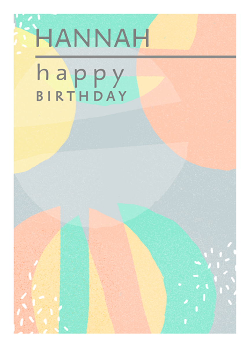 Personalised Editable Pastel Graphic Birthday Card – Hallmark