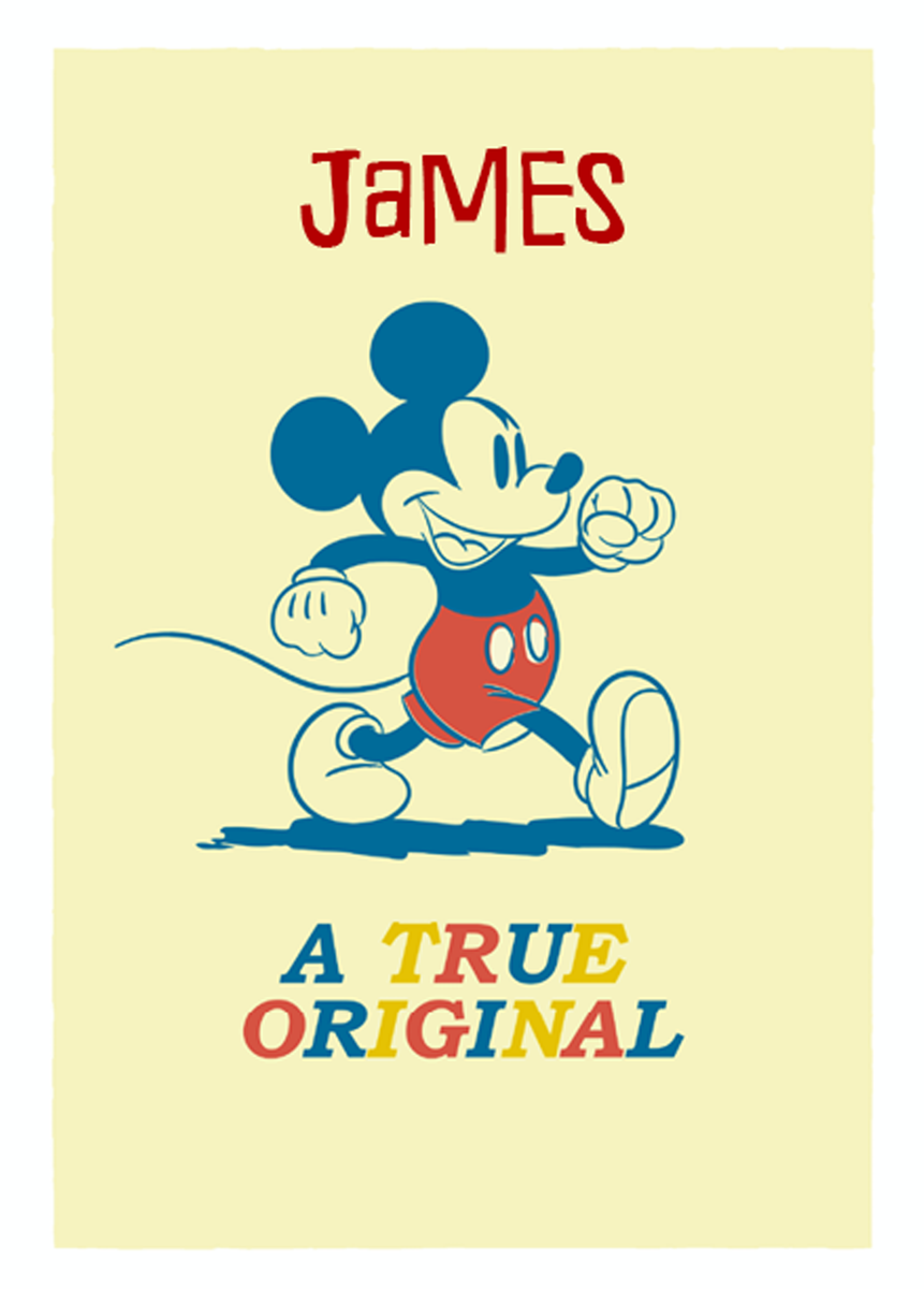 Personalised Disney Mickey Mouse Retro Birthday Card – Hallmark