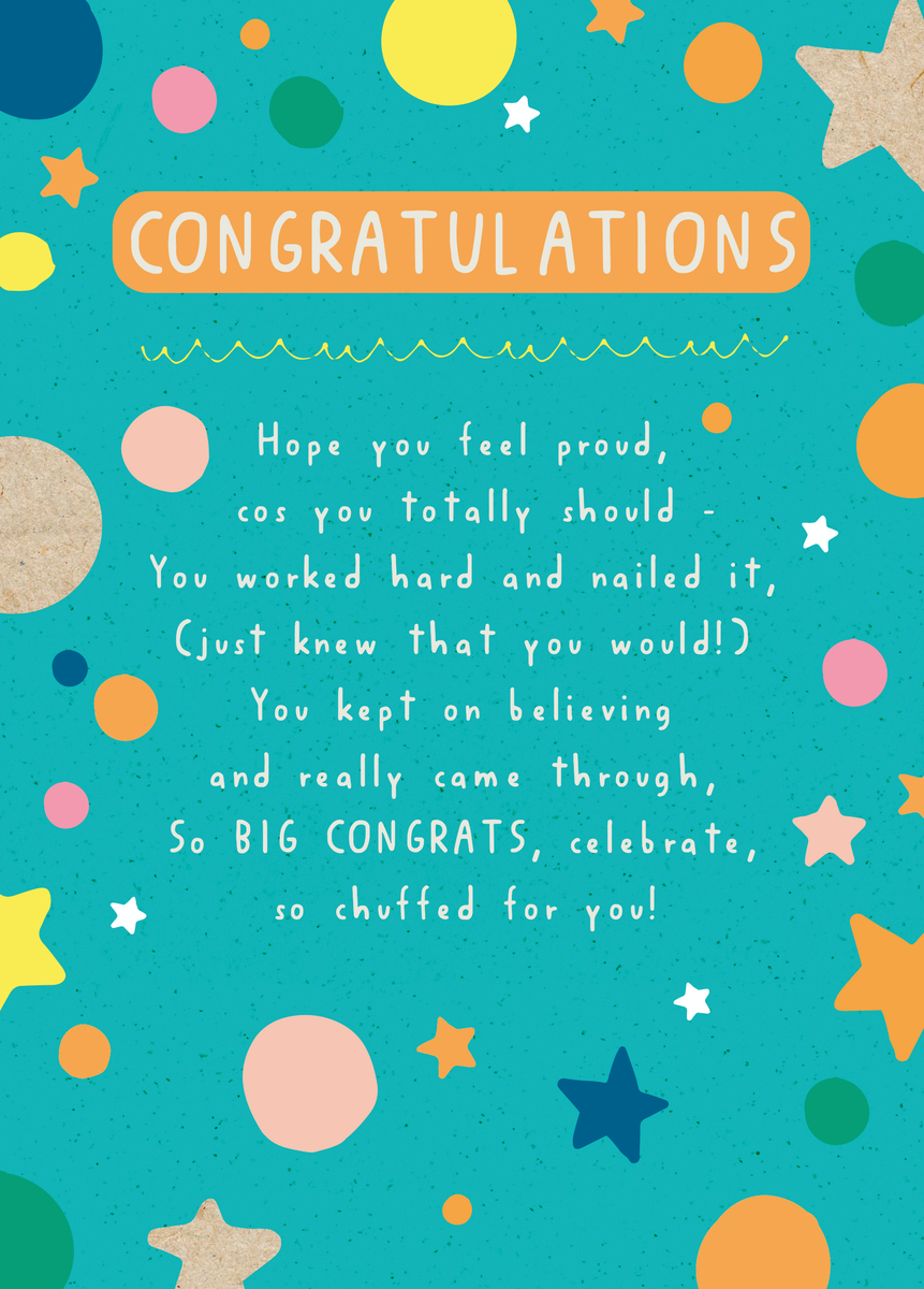Personalised Contemporary Verse Congratulations Card – Hallmark