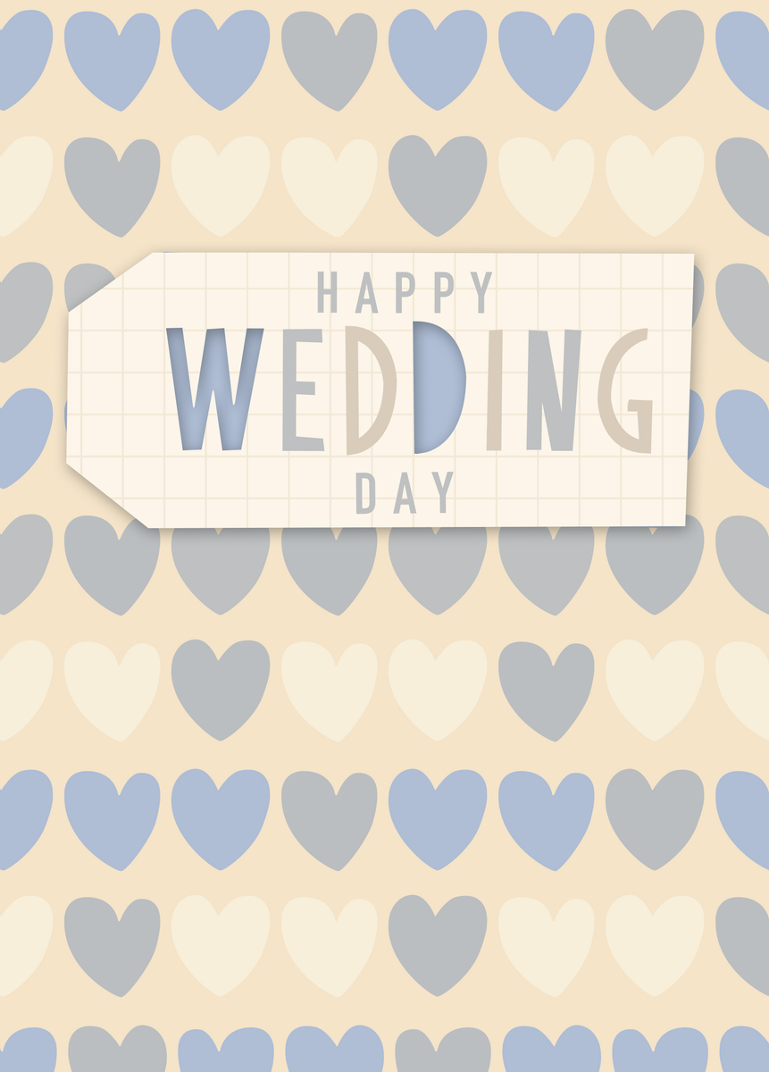 Personalised Hearts Happy Day Congratulations Card – Hallmark