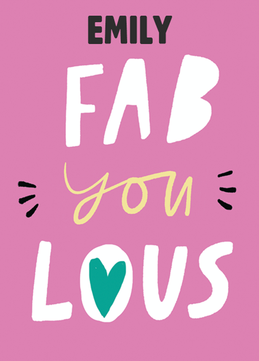 Personalised Fab You Lous Kids Card – Hallmark