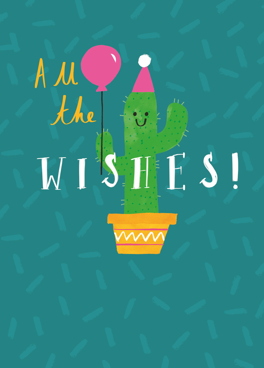 Personalised Cute Cactus Birthday Card – Hallmark