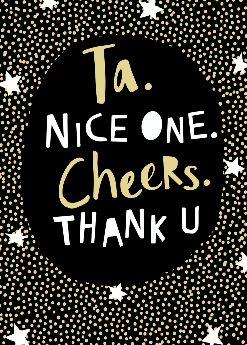 Personalised Cheers Thank You Card – Hallmark