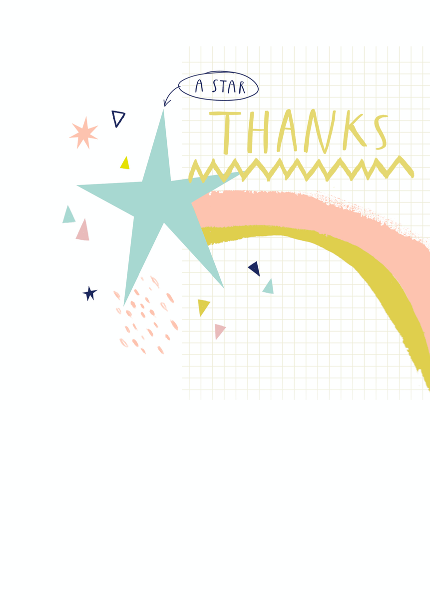 Personalised Contemporary Shooting Star Thank You Card – Hallmark