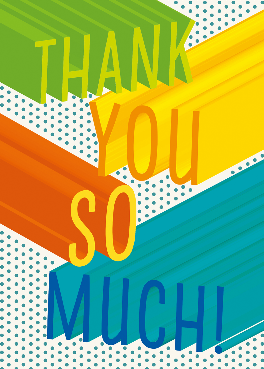 Personalised Multicoloured Thank You So Much Card – Hallmark