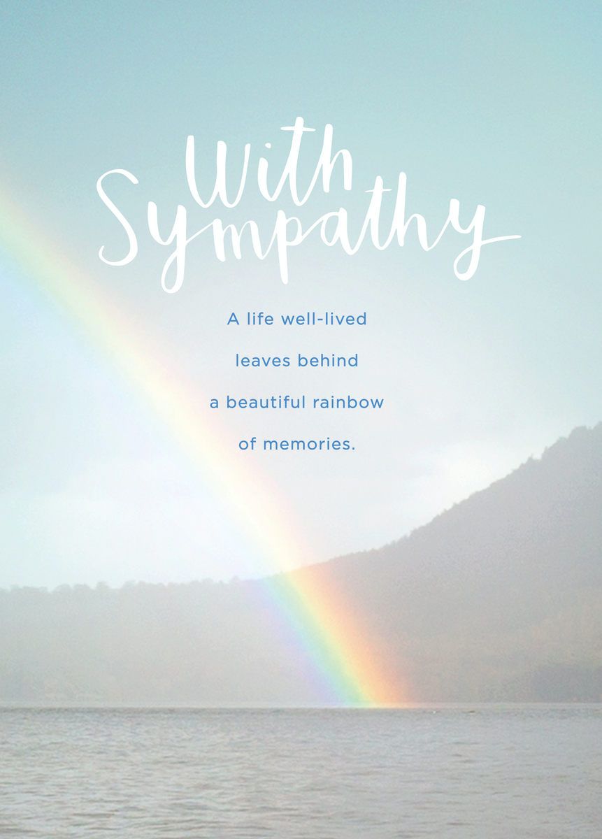 Personalised Traditional Photographic Rainbow Sympathy Card – Hallmark