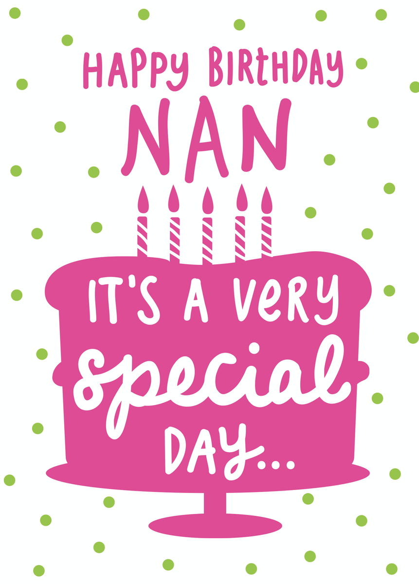 Personalised Very Special Day Happy Birthday Card For Nan – Hallmark
