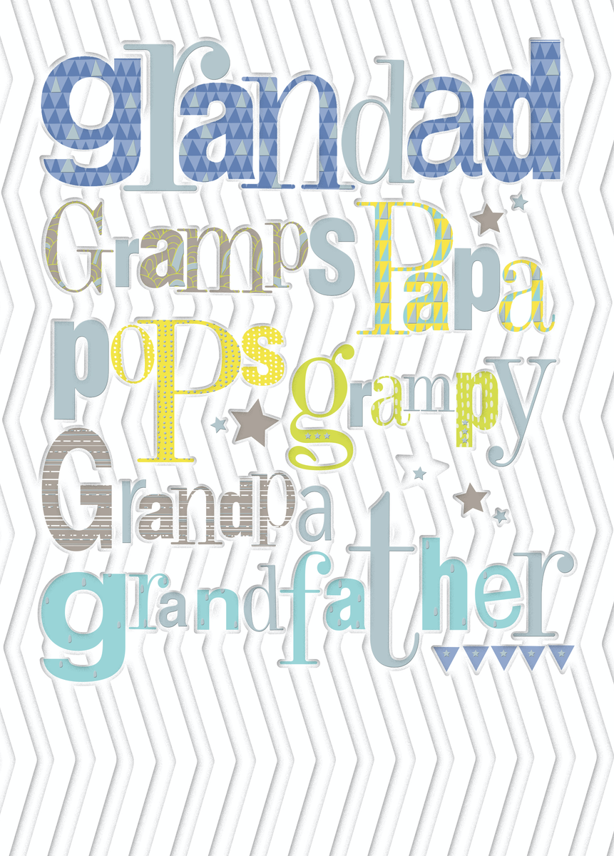Personalised Grandad Gramps Papa Names Birthday Card – Hallmark