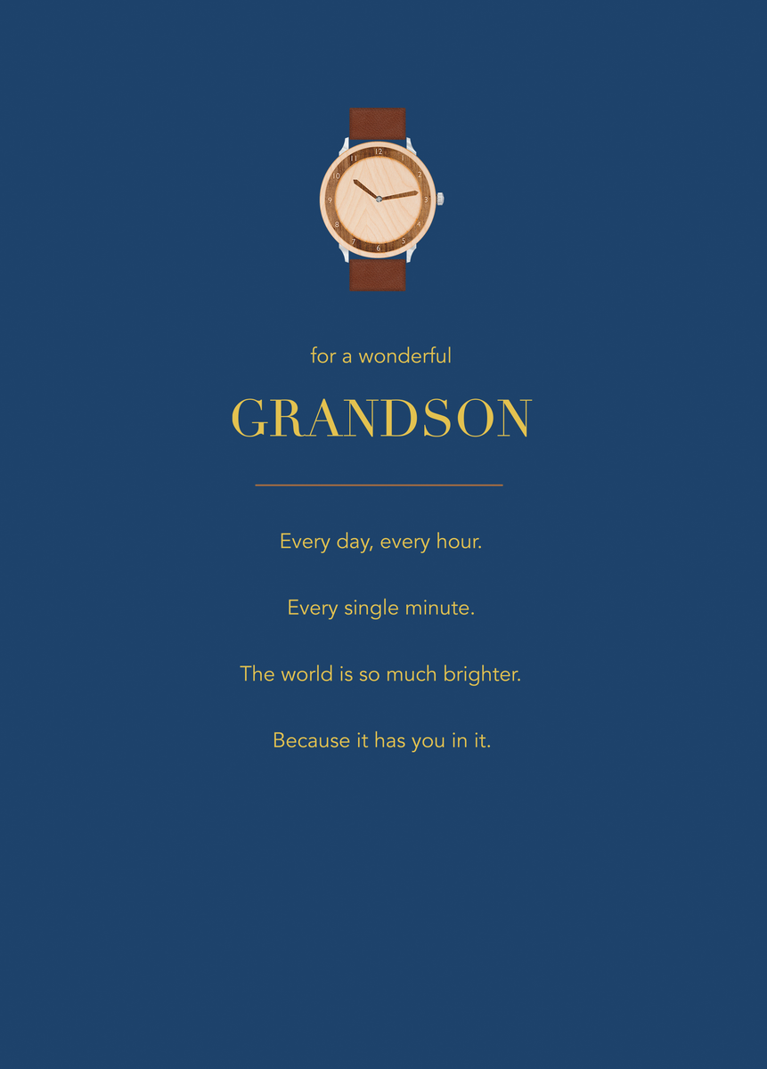 Personalised Grandson Watch Birthday Card – Hallmark