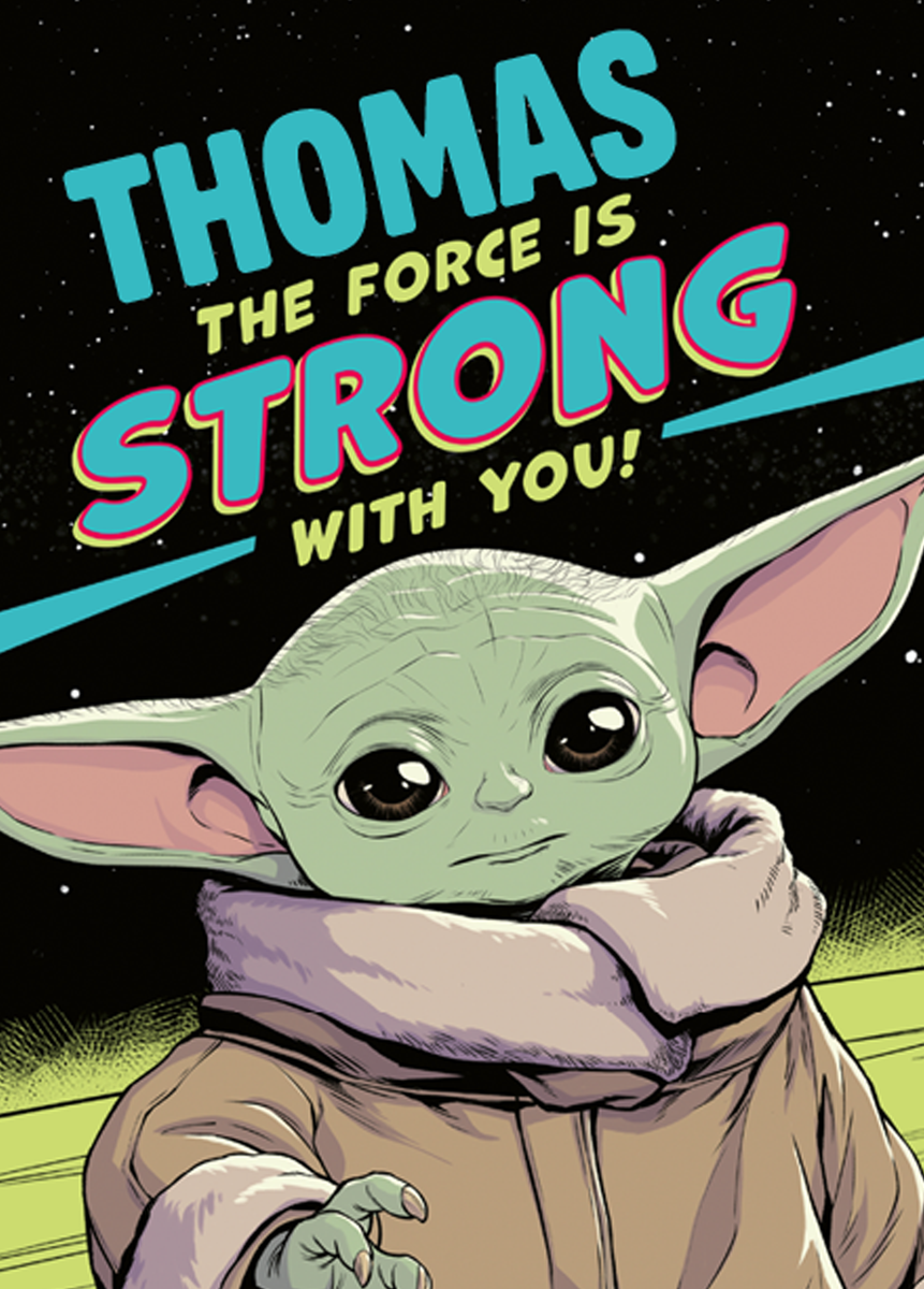 Personalised The Mandalorian™ Grogu™ Birthday Card – Hallmark