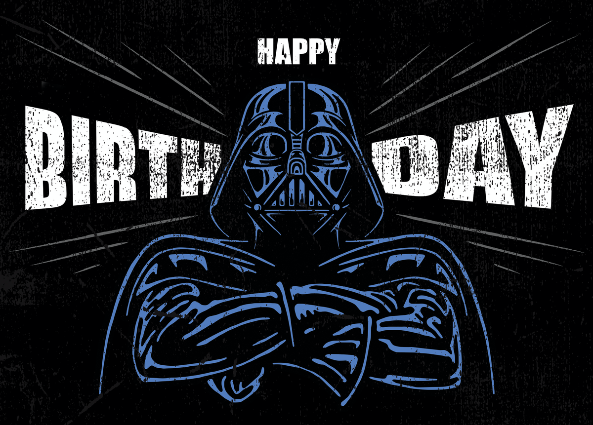 Personalised Star Wars™ Darth Vader Birthday Card – Hallmark