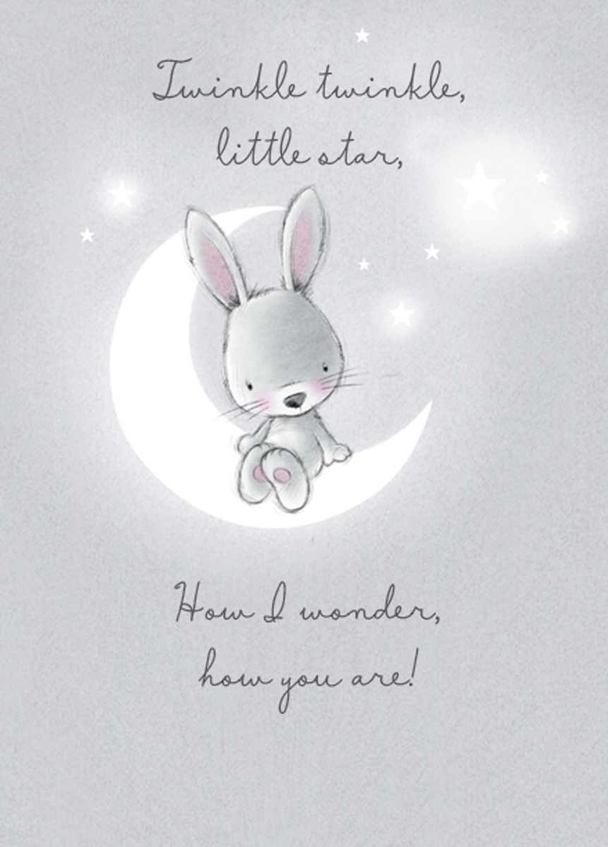 Personalised Cute Rabbit On Moon Miss You Card – Hallmark