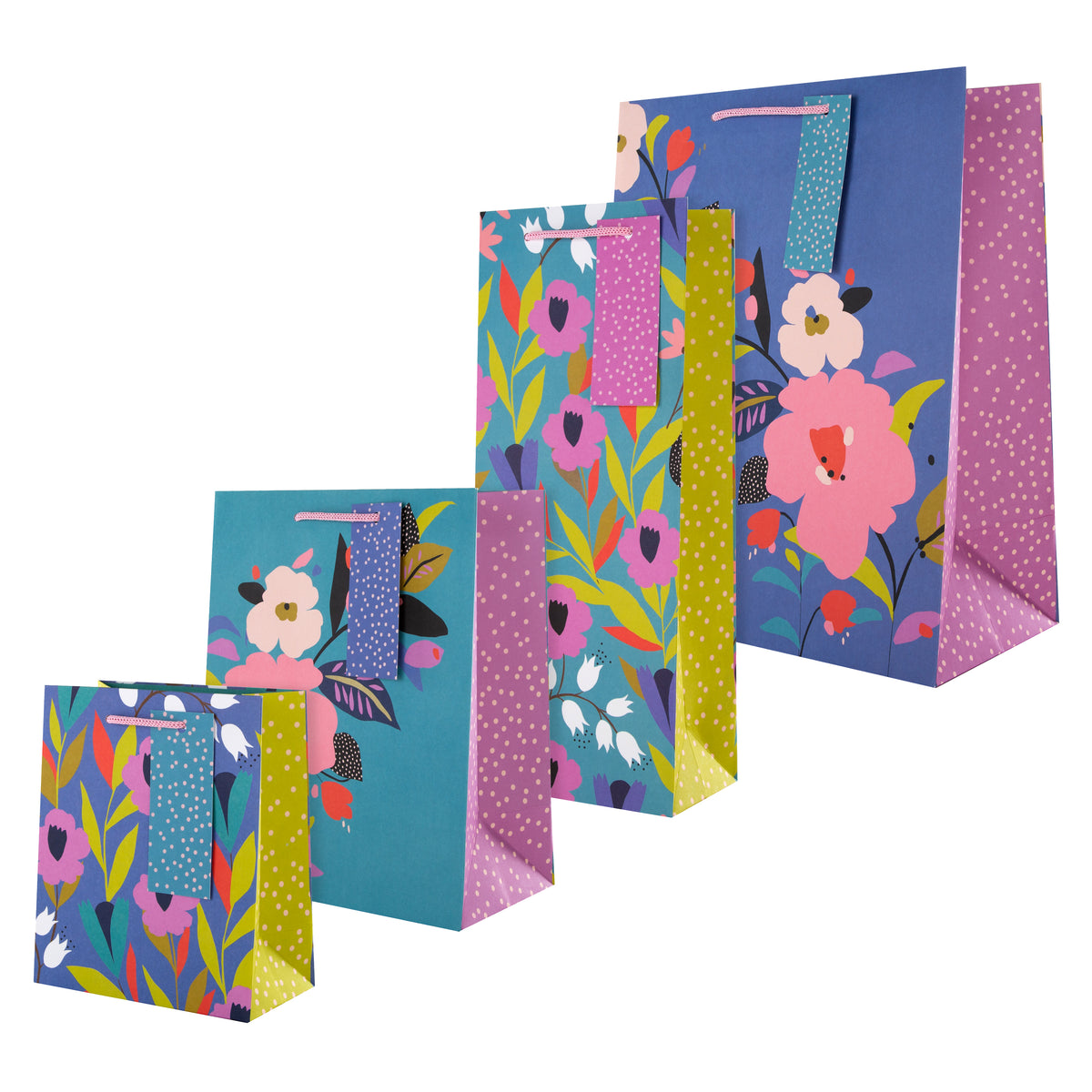Any Occasion Gift Bag Pack - 4 Bags in 4 Floral Designs – Hallmark